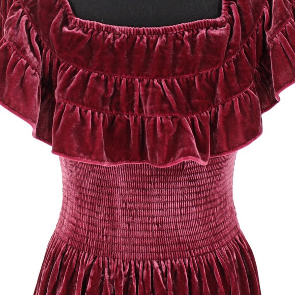 Hill House | Dresses | Hill House Akilah Nap Dress Burgundy Velvet ...